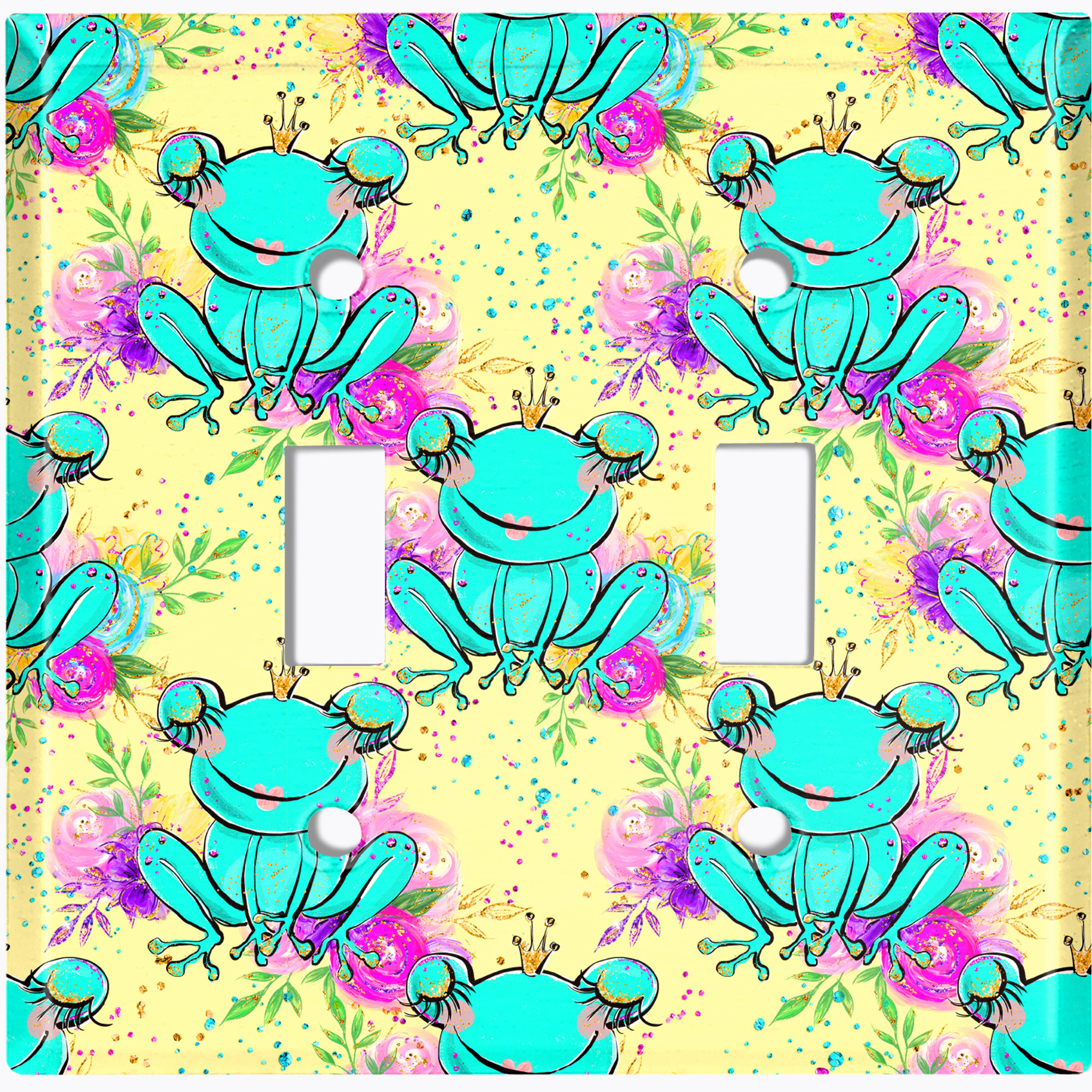 WorldAcc Metal Light Switch Plate Outlet Cover (Princess Frog Green ...