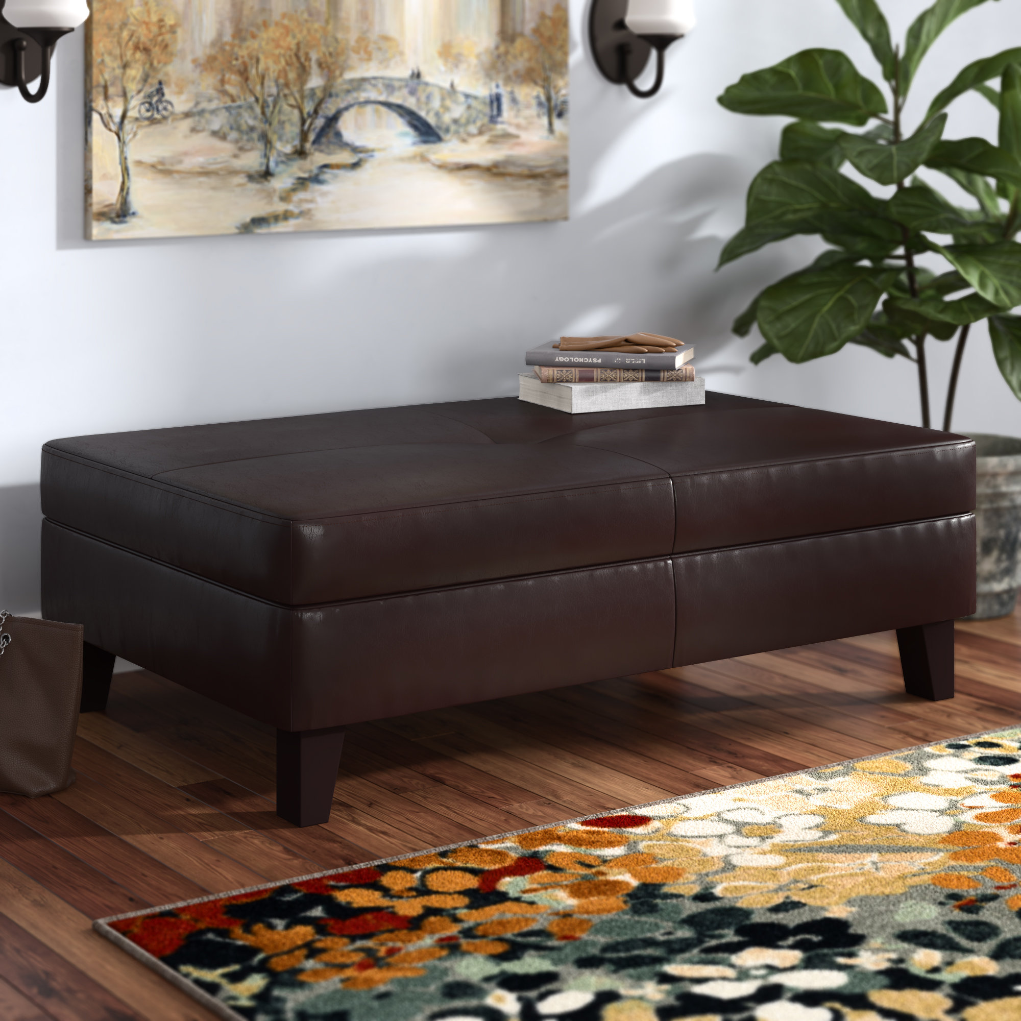 Wayfair leather storage ottoman store