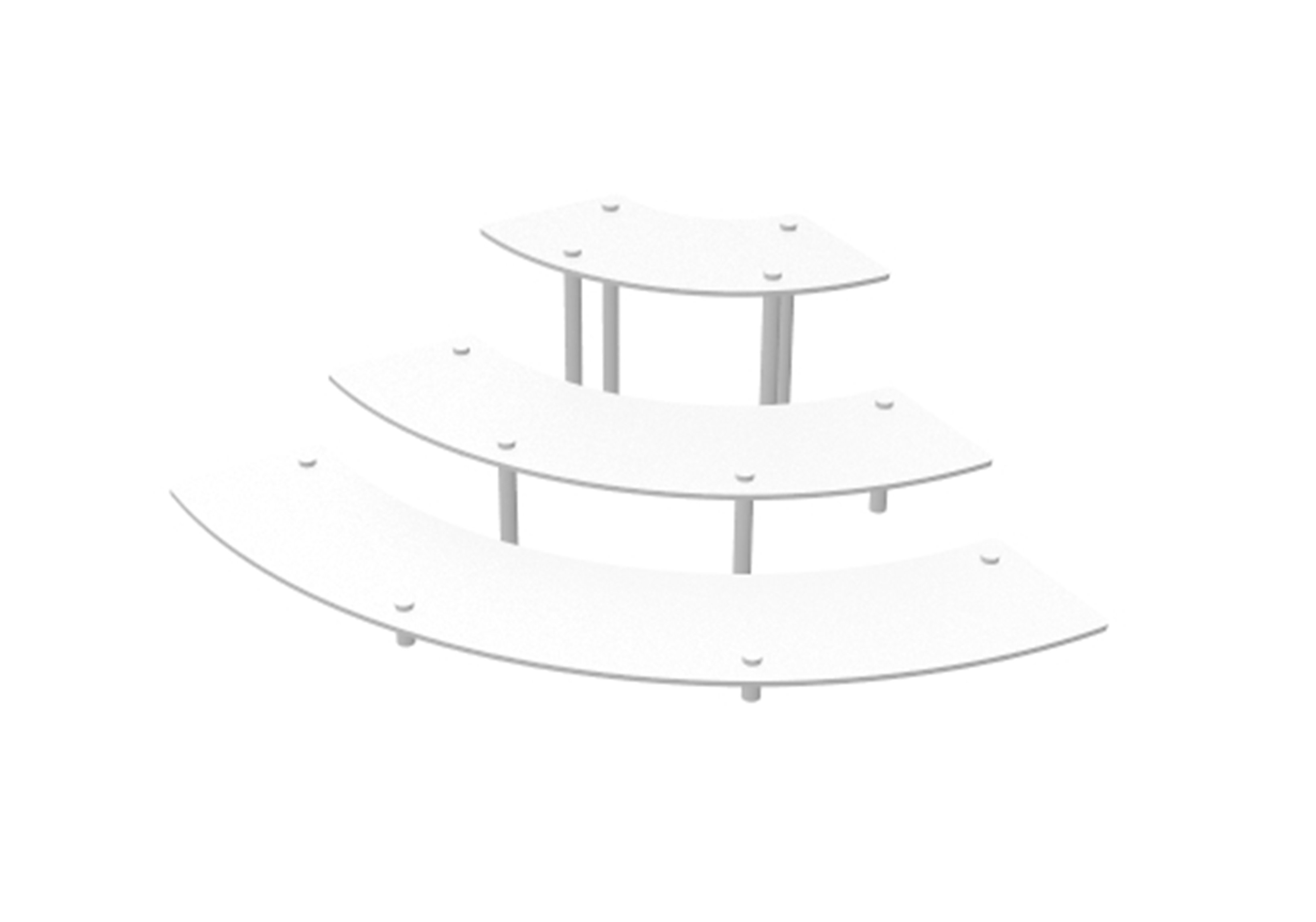 Prep & Savour Allyson 3 Tier Silver Grey Metal Countertop Cupcake ...