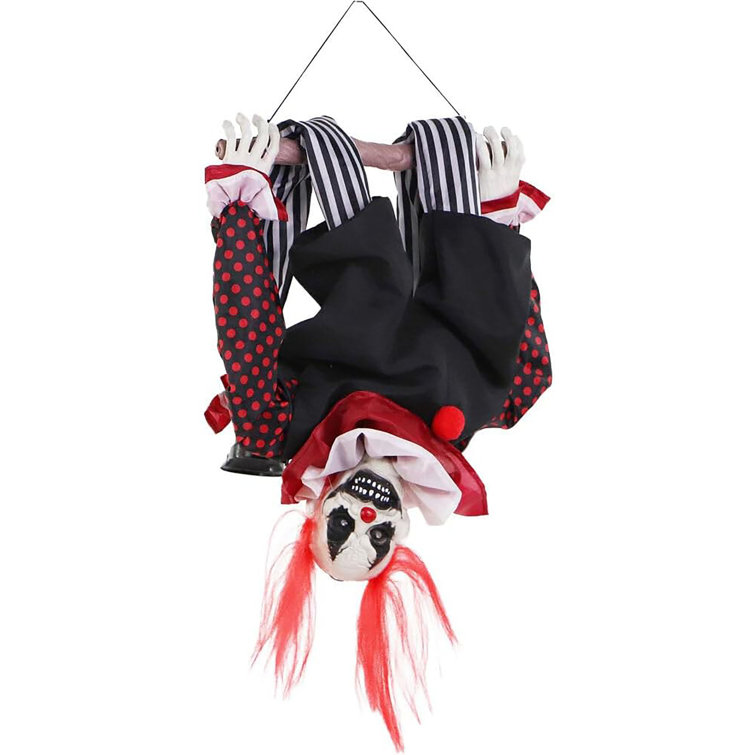The Holiday Aisle® Upside-Down Talking Clown Animatronic With Trapeze ...