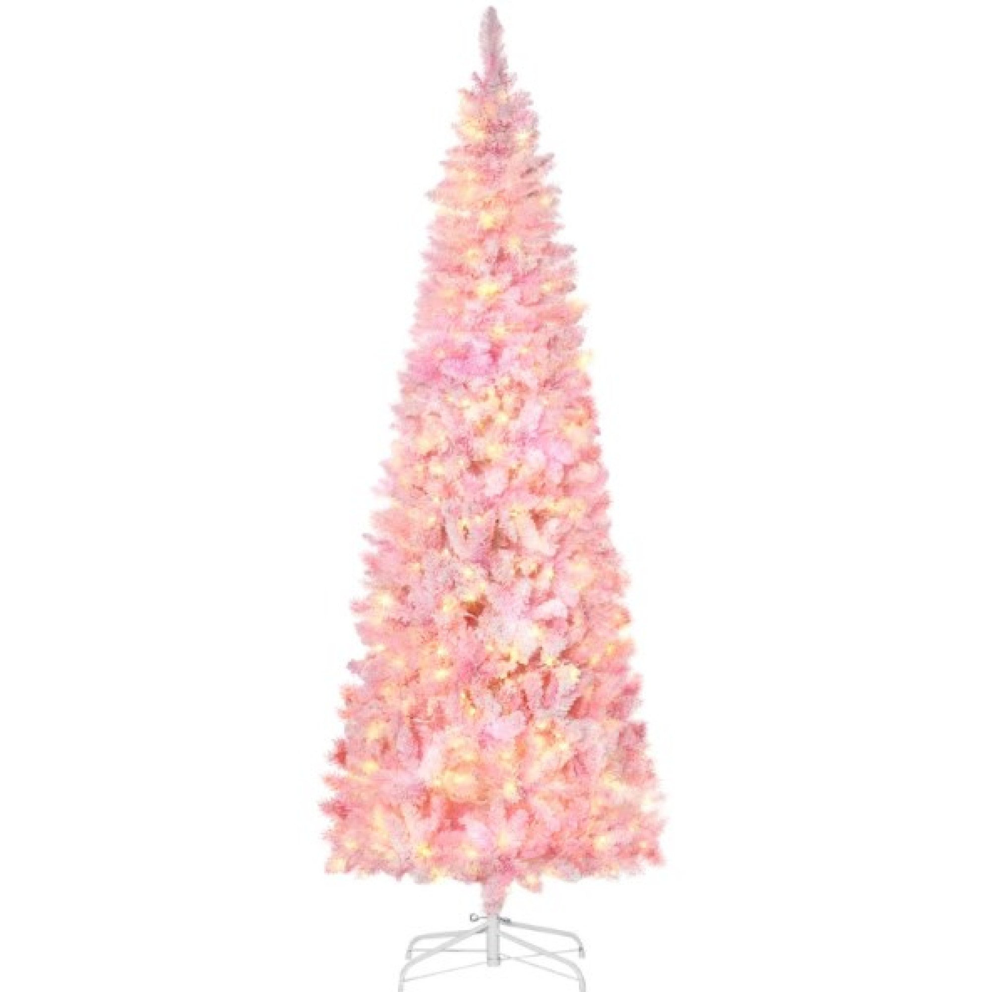 Wrought Studio™ Slim Led Christmas Tree, Pink Pvc Steel, Modern Design ...