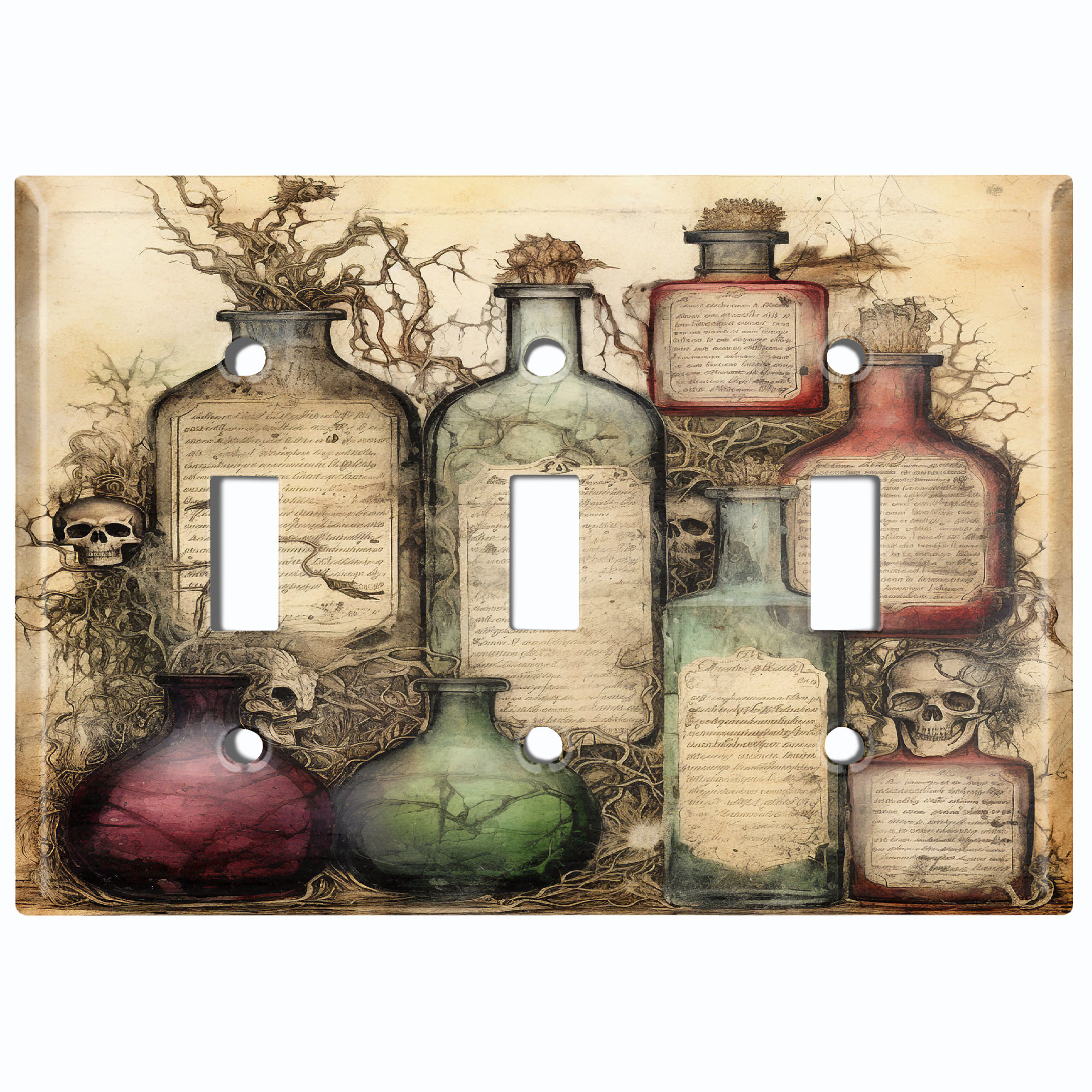 WorldAcc Metal Light Switch Plate Outlet Cover (Halloween Potion ...