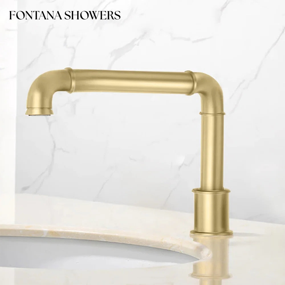 FontanaShowers Fontana d'Azur Brushed Gold Automatic Hands-Free Smart ...