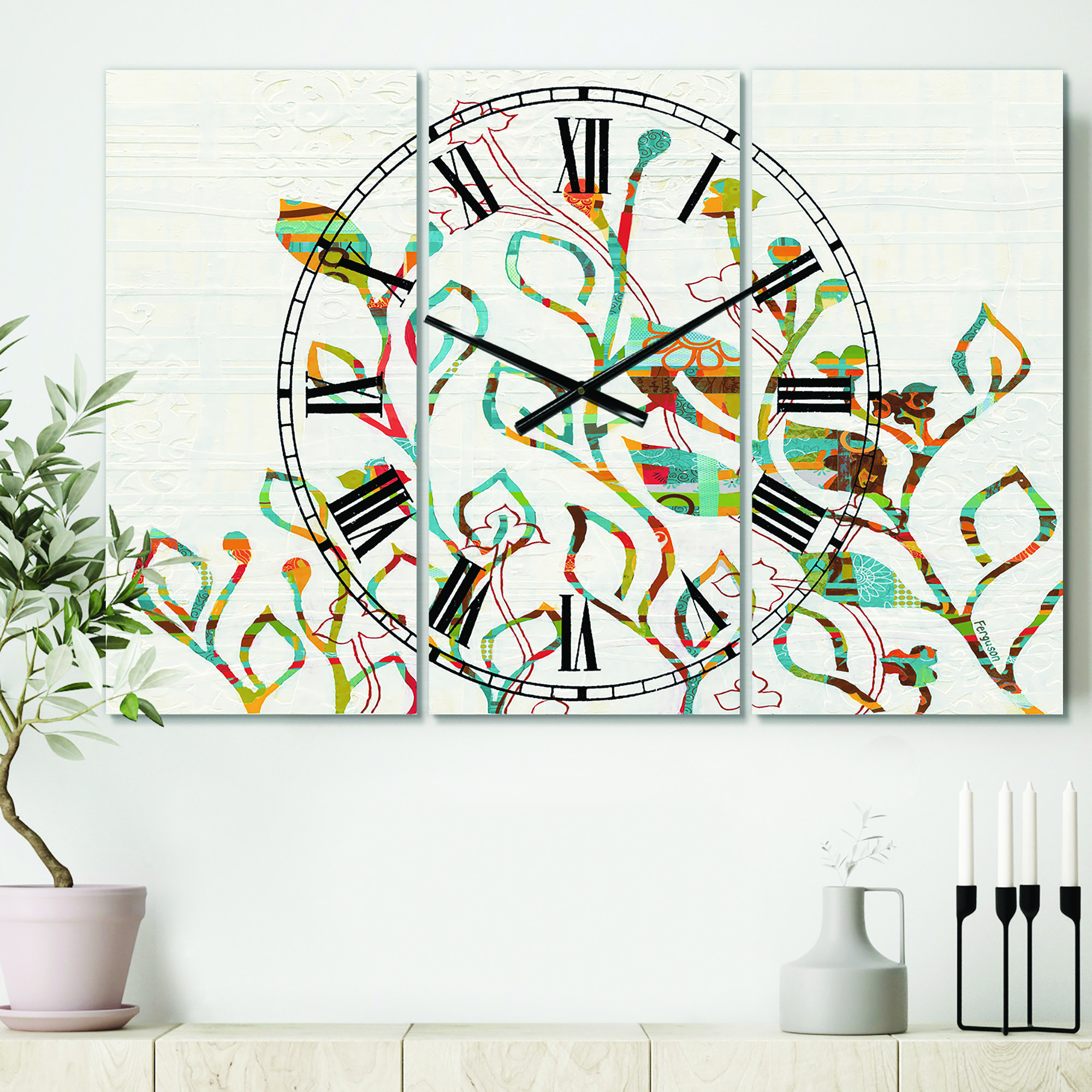 The Twillery Co.® Swigart Oversized Farmhouse Wall Clock | Wayfair