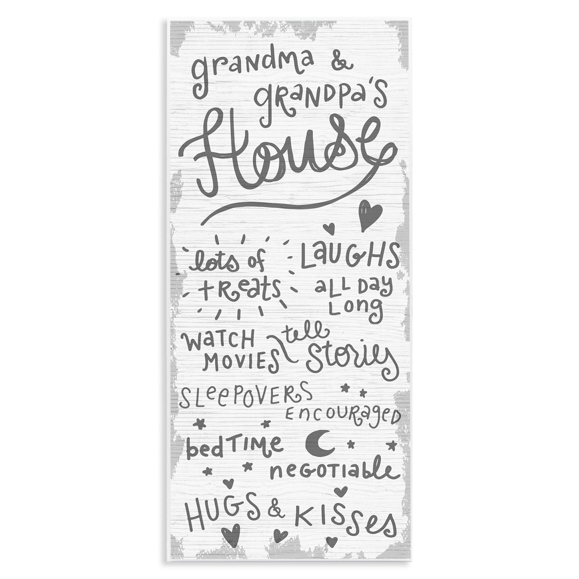 Ebern Designs 'Grandparents House Family Home Gray Neutral Word Design ...