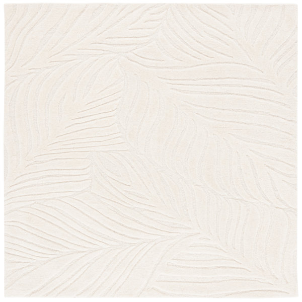 Wade Logan® Blakelynn Solid Color Hand Tufted Cotton/Wool Area Rug in ...