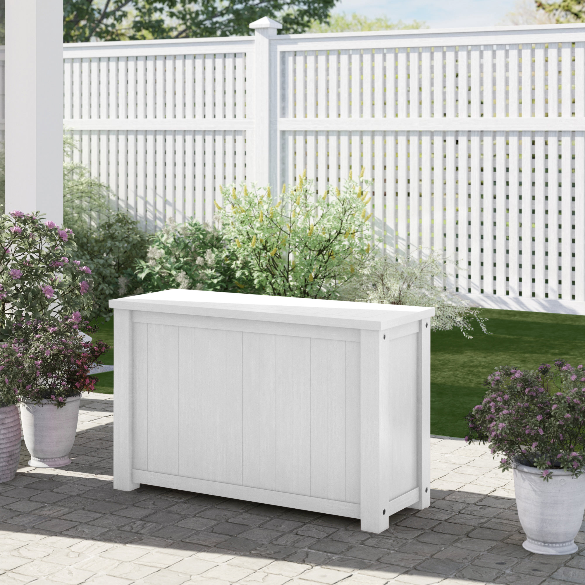 Gracie Oaks Debraoh Solid Wood Deck Box & Reviews | Wayfair