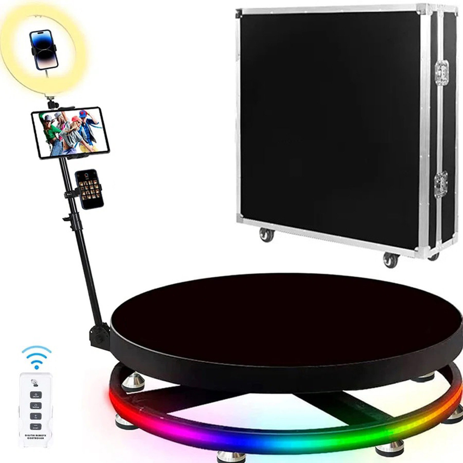 Achhago Automatic 360 Photo Booth 360 Spinner & Flight Case 360 Video ...