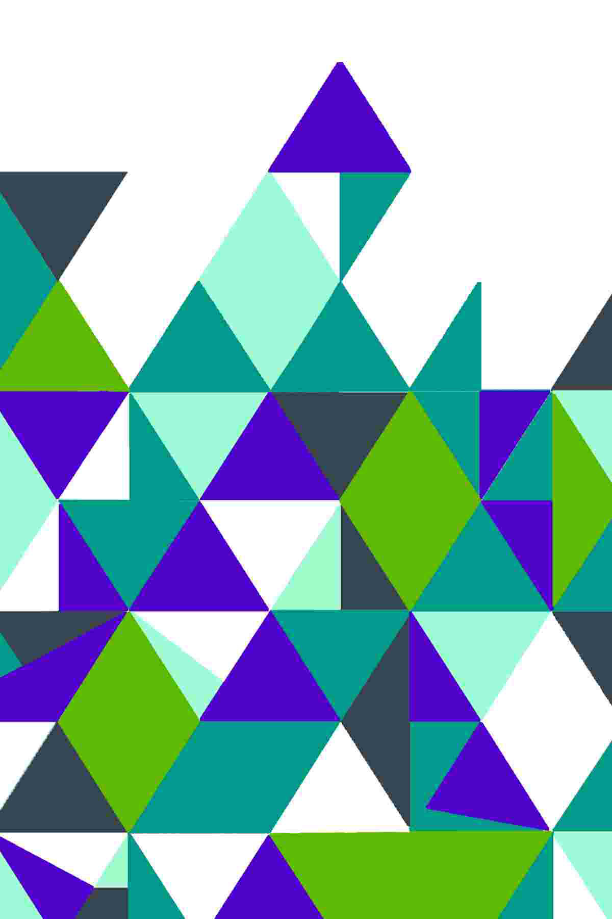 Wrought Studio™ Aqua Geo Triangle Pattern - Wrapped Canvas Graphic Art ...