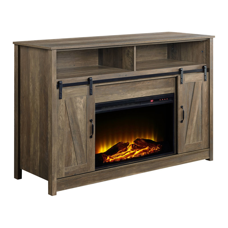 Millwood Pines Fireplace, Rustic Oak Finish | Wayfair