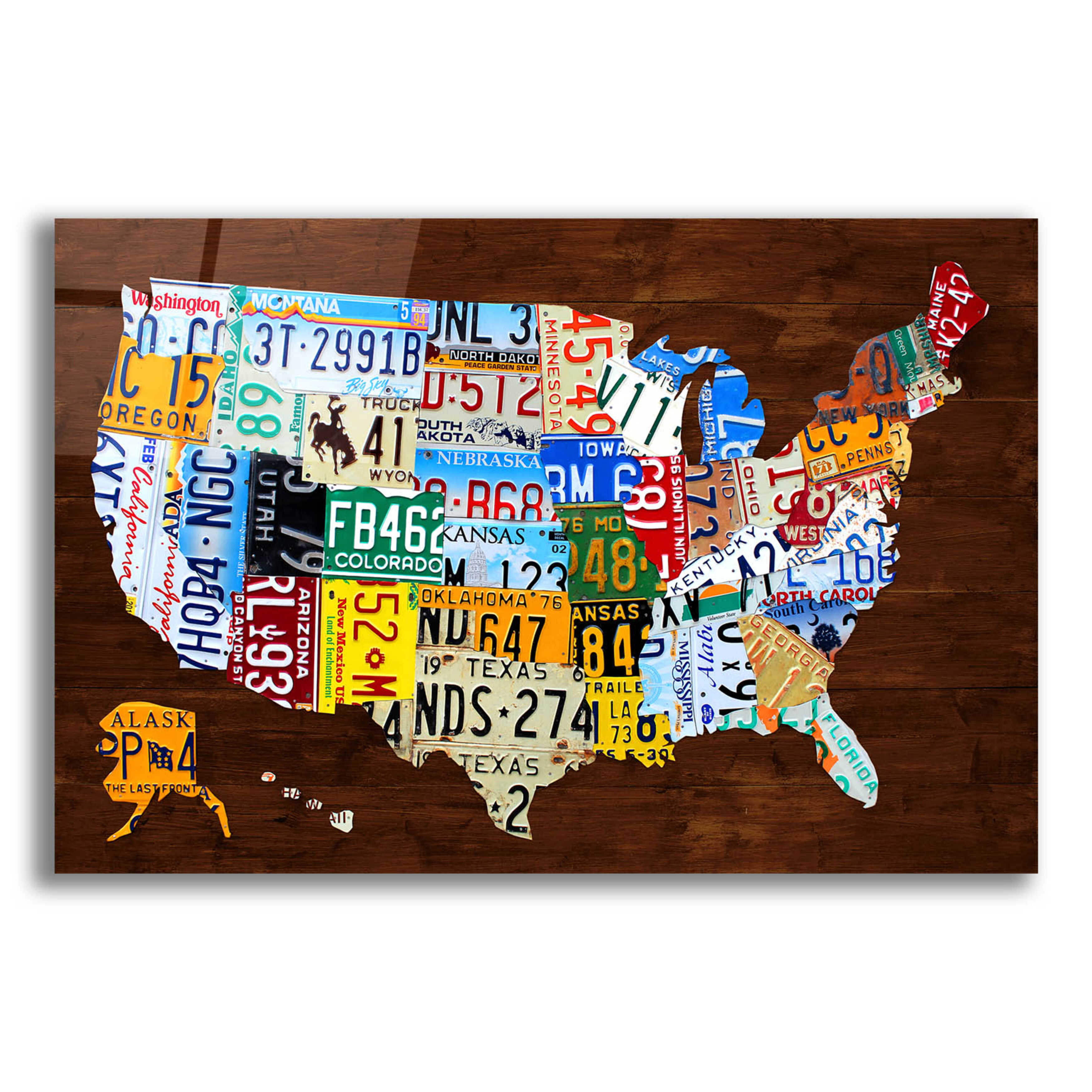 Williston Forge " United States Of America License Plate Map 2018 " by ...