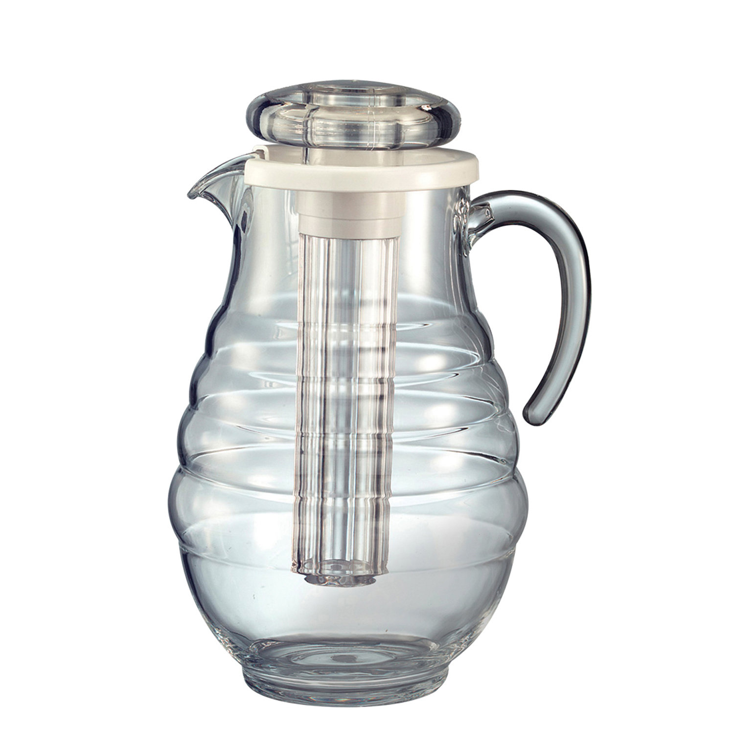 Service Ideas Clear Plastic Pitcher with Ice Tube | Wayfair