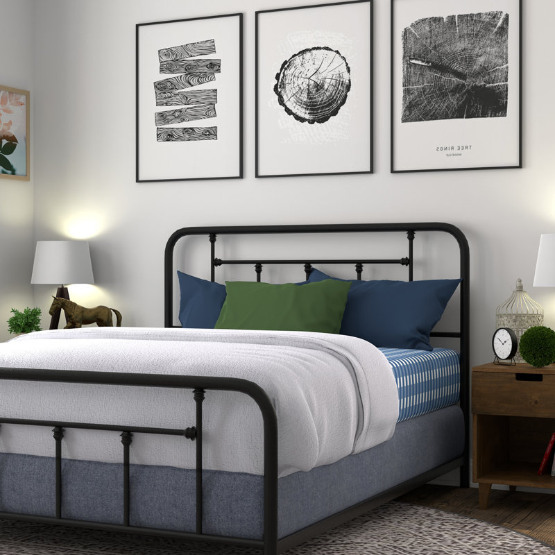 Laurel Foundry Modern Farmhouse Kettering Steel Metal Slat Headboard ...