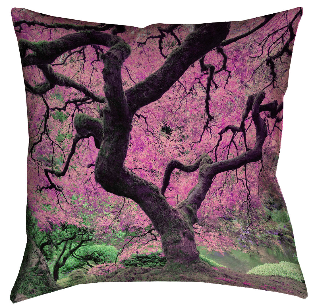 ArtVerse Justin Duane Japanese Maple Tree Zipper Square Throw Pillow ...