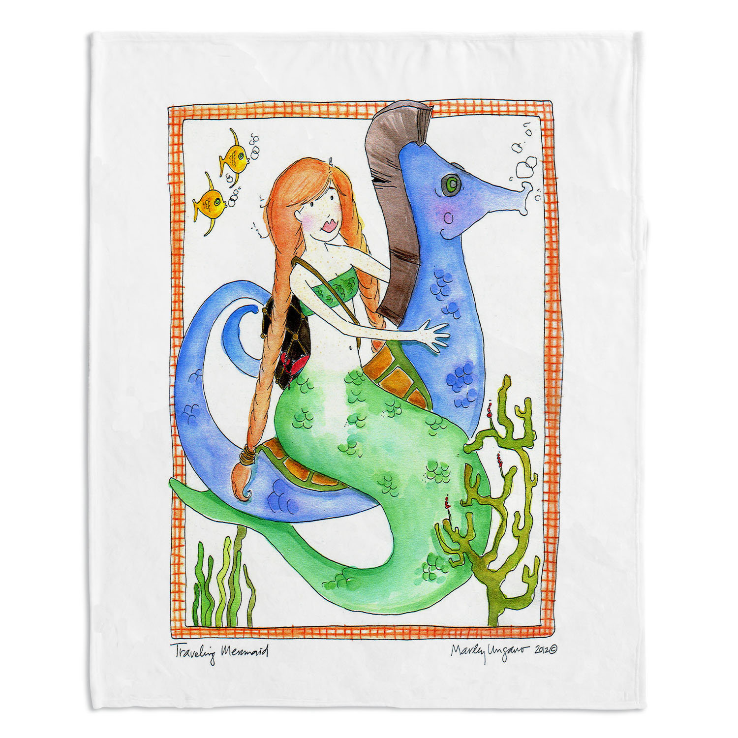 DiaNoche Designs Traveling Mermaid Blanket | Wayfair