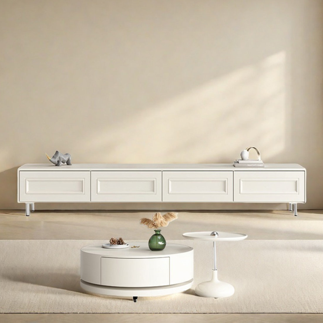 Trentastic Trails TV Stand & 360° Rotating Coffee Table Set | Wayfair