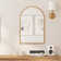 Ebern Designs Mila Wall Mount Arched Mirror with Slim Metal Frame ...