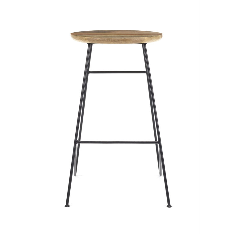 Williston Forge Malloy Solid Wood 72cm Stool | Wayfair.co.uk