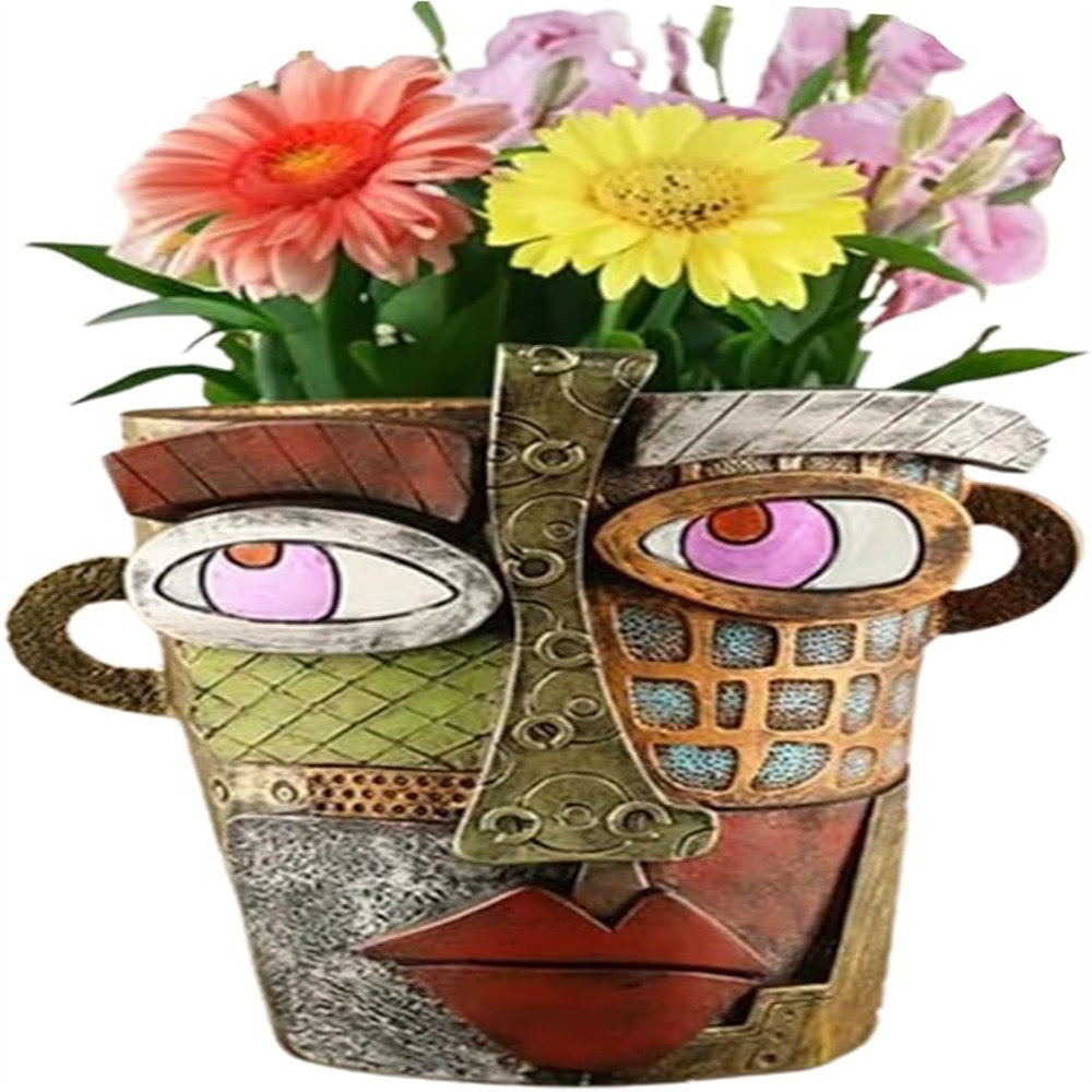 Bungalow Rose Picasso Brutalist Abstract Beauty Face Flower Pot ...