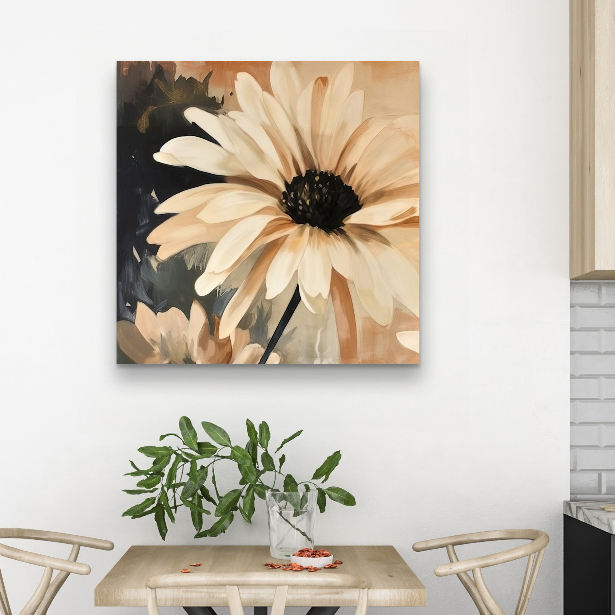 Begin Edition International Inc. Delicate daisy - 32"x32" art on canvas ...