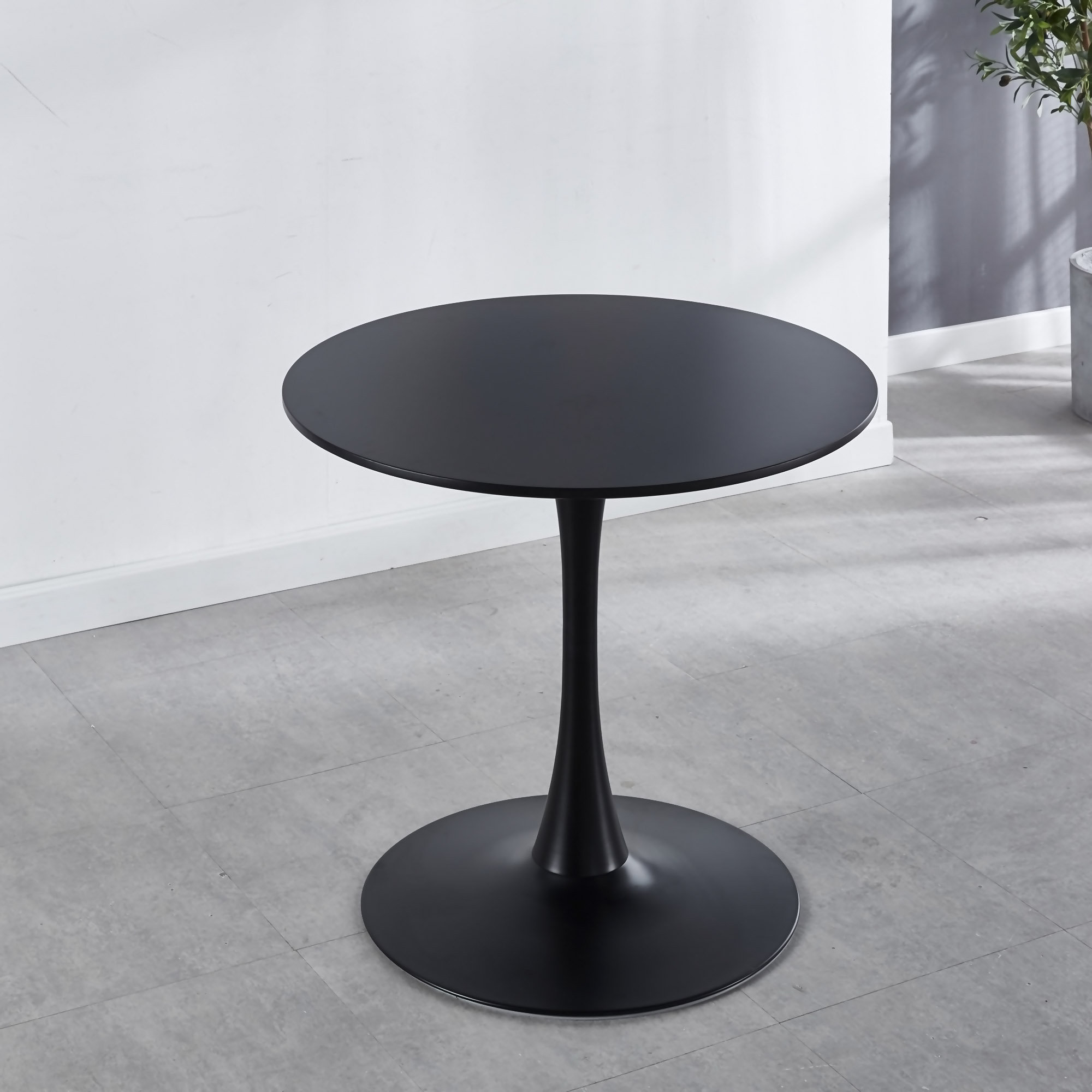 Hokku Designs Modern Round Dining Table With Round MDF Table Top,Metal ...