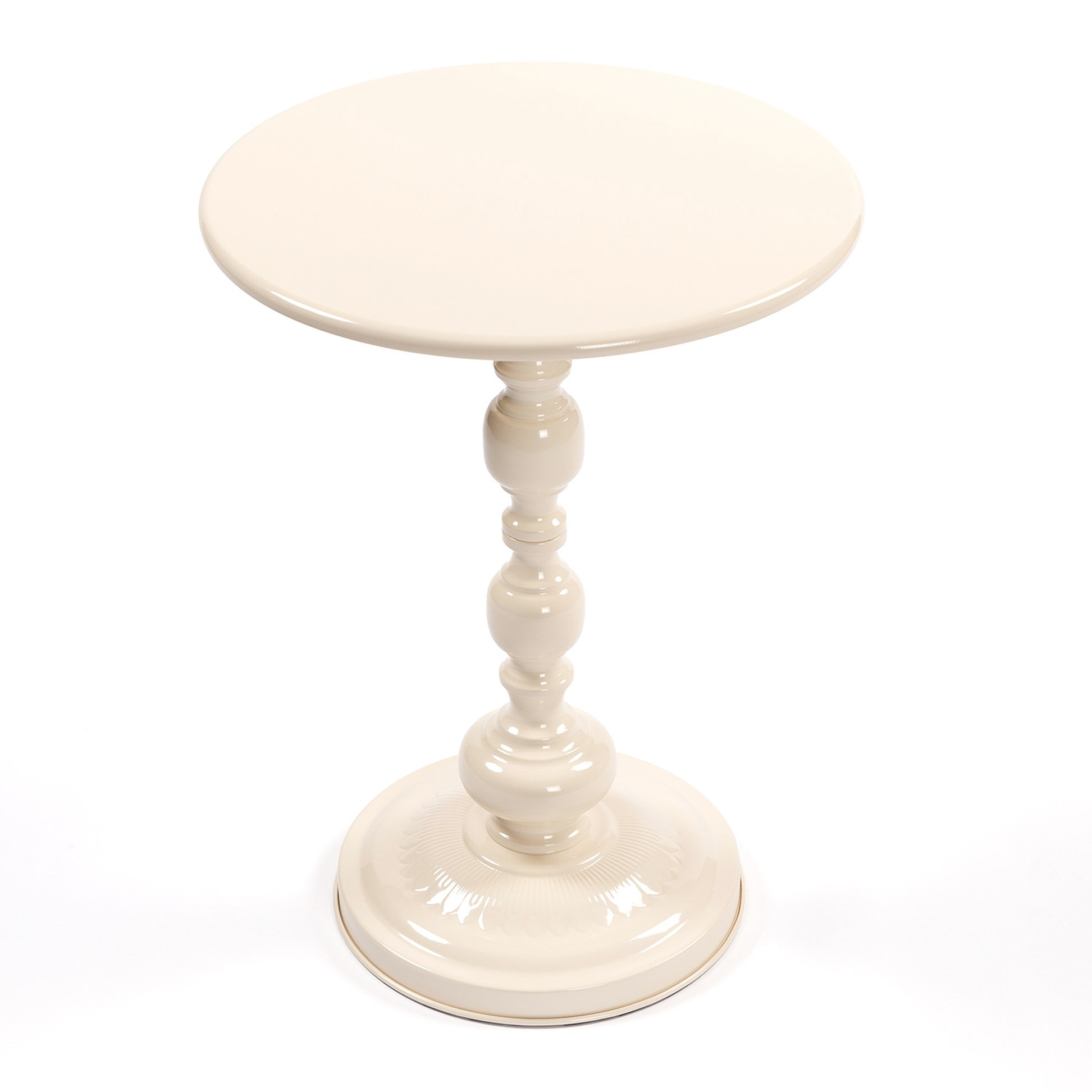 George Oliver Creamy White Metal Reception Area Table - Welcomes Guests ...