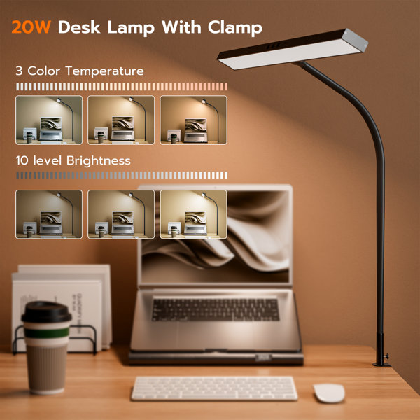 Wrought Studio™ 20W Led Desk Lamps For Home Office Eye-Caring Desk Lamp ...
