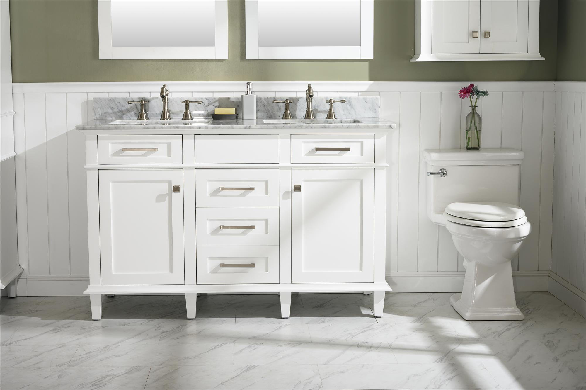 Beachcrest Home™ Fredy 54" Double Bathroom Vanity Set & Reviews | Wayfair
