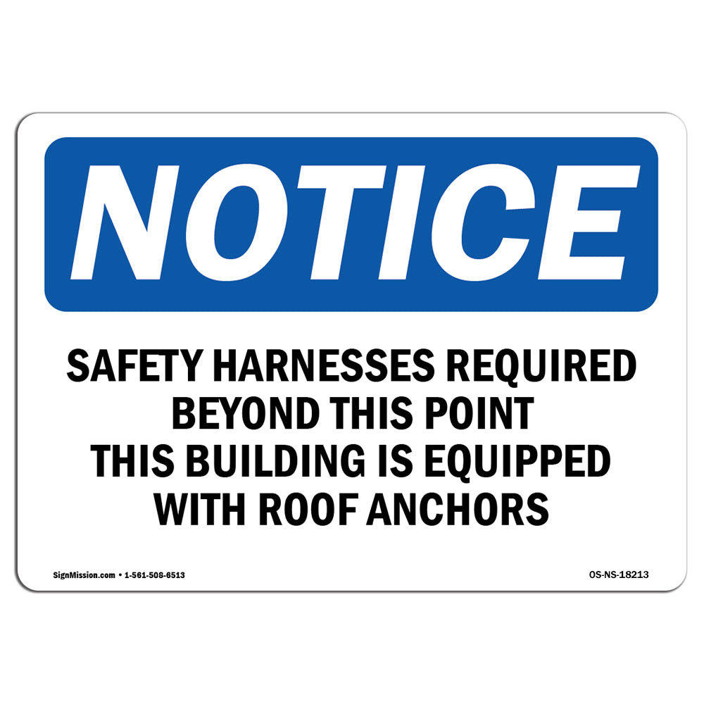 SignMission Safety Harnesses Required Beyond This Point Sign | Wayfair