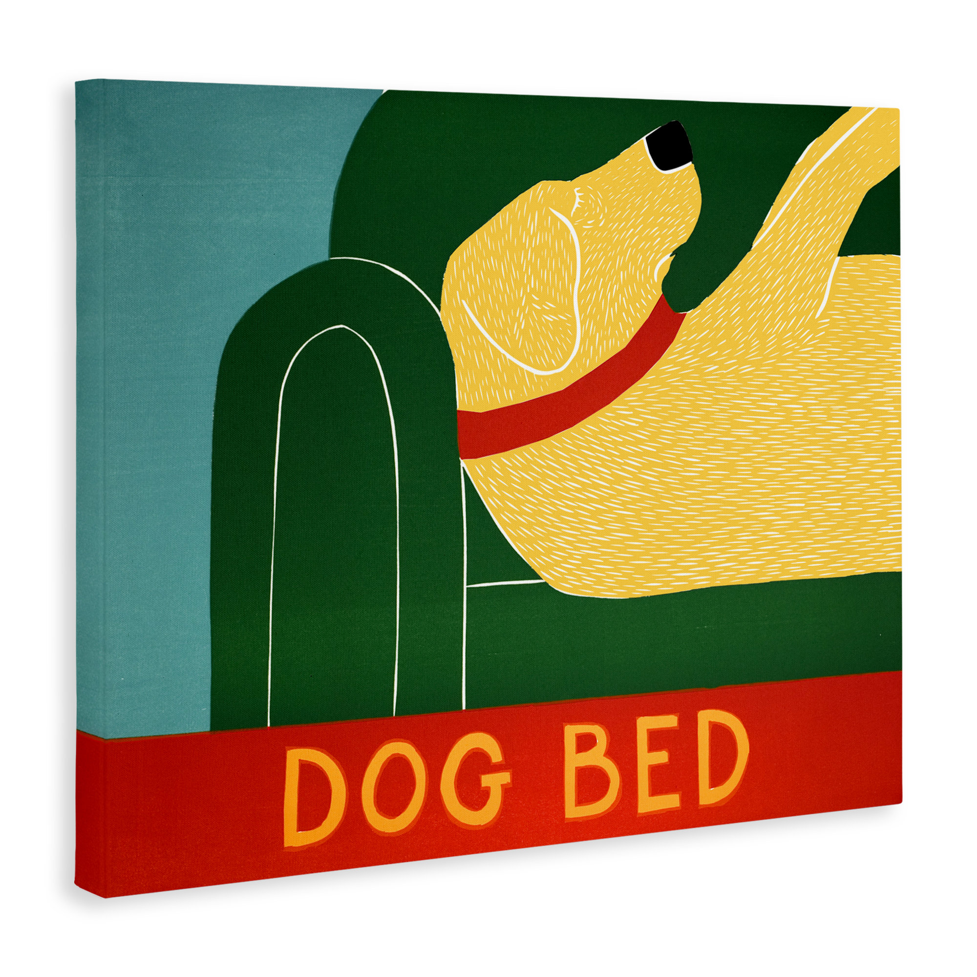 Ebern Designs Dog Bed Labrador Canvas, design by Stephen Huneck | Wayfair