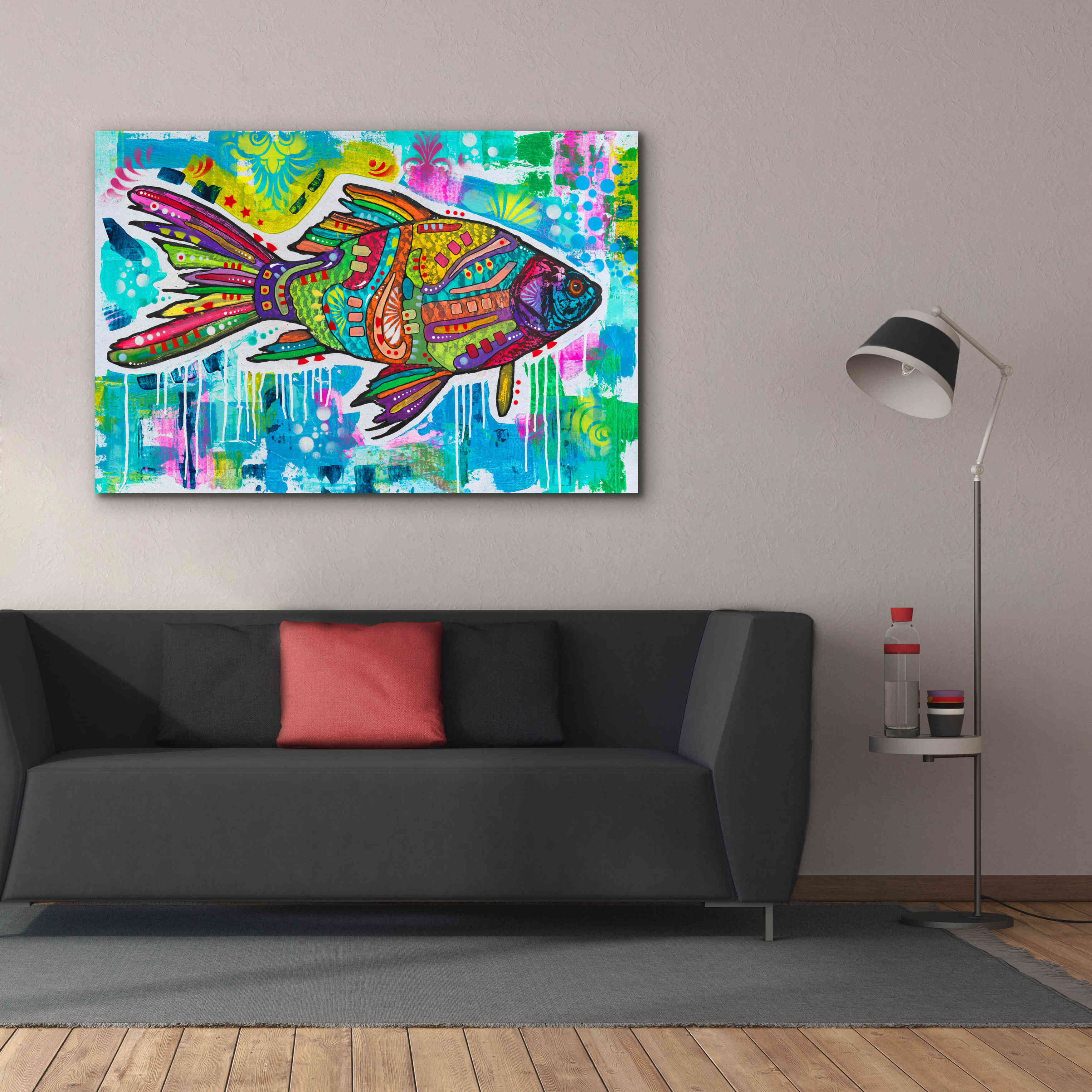Latitude Run® Electric Goldfish by Dean Russo - Wrapped Canvas Painting ...