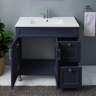 Mercer41 Taiquan 36" Modern Blue Free-standing Single Bathroom Vanity ...