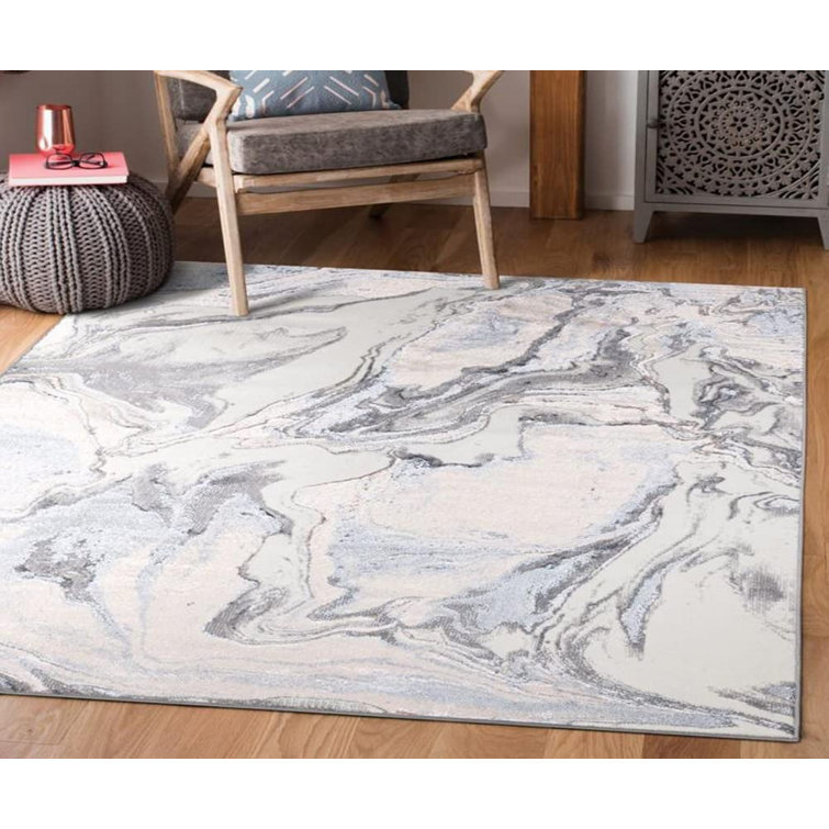 Ivy Bronx Marble Pattern Area Rugs Rose | Wayfair.co.uk