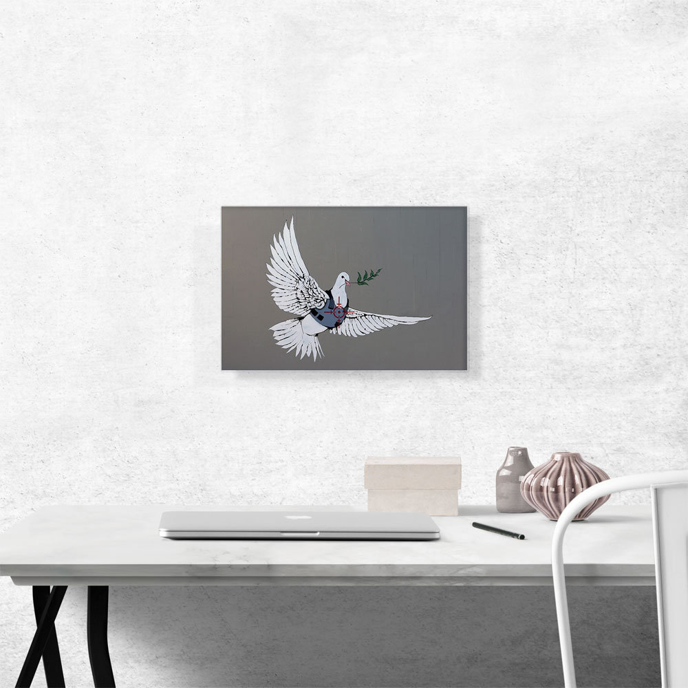 ARTCANVAS Armoured Peace Dove by Banksy - Wrapped Canvas Painting Print ...