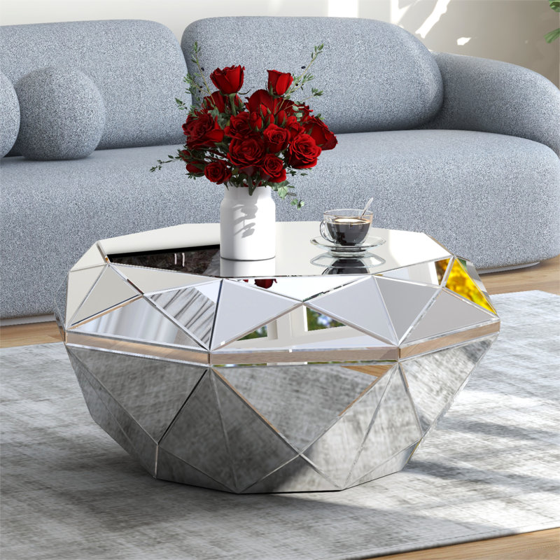 Brayden Studio® Solid Mirrored Coffee Table | Wayfair