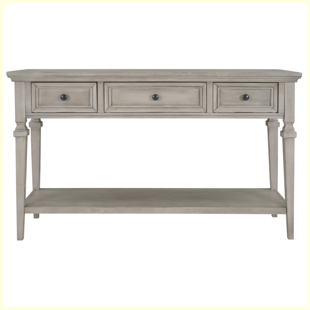 Alcott Hill® Classic Retro Style Console Table with Three Top Drawers ...