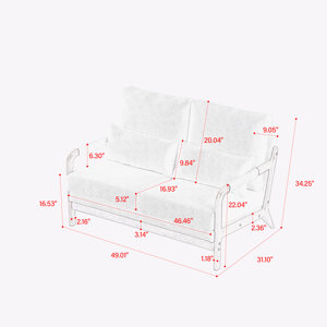 George Oliver Jeorgi 49.01'' Velvet Loveseat | Wayfair