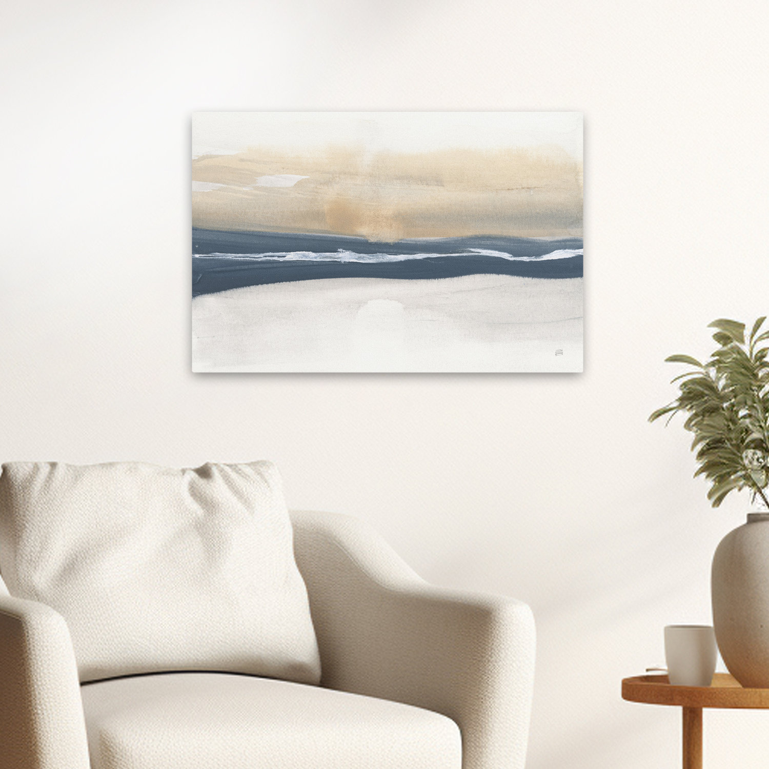 Dakota Fields Tonal Blue Gray IV Crop - Abstract Blue Blue Gray Brown ...