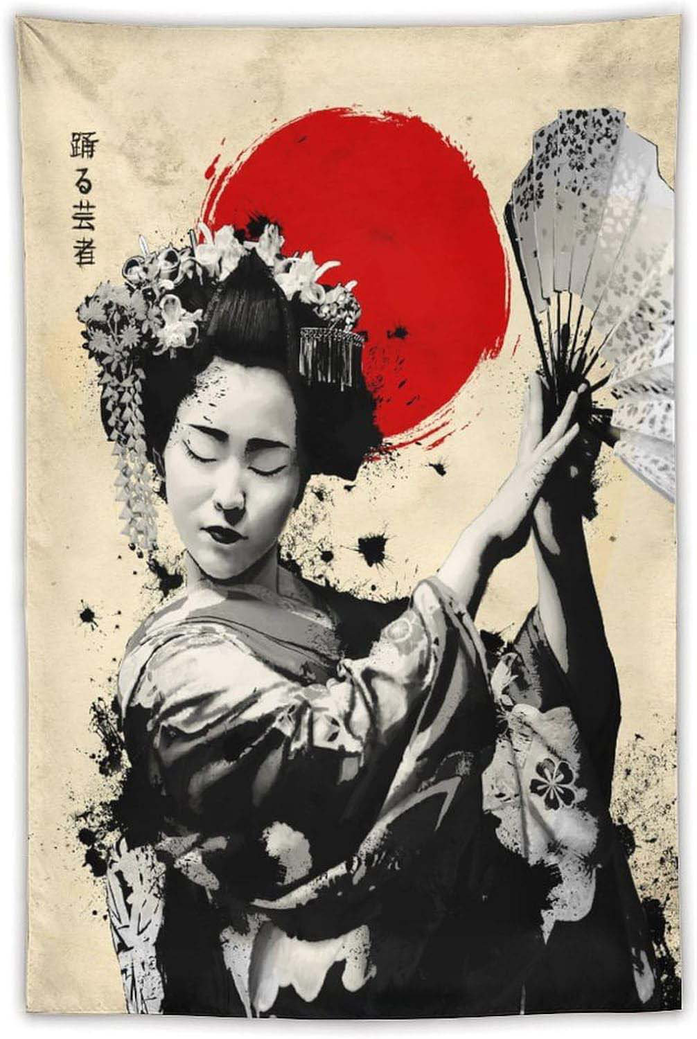 Dakota Fields Japanese Woman Geisha Samurai Tapestry Poster Wall Wall ...