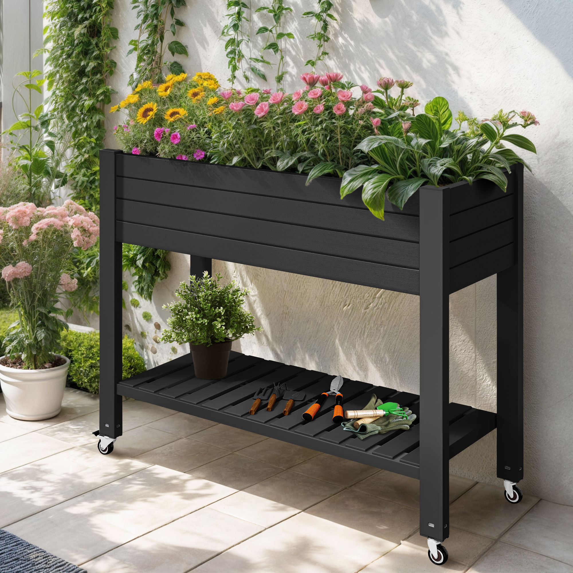 Red Barrel Studio® Gannett Portable Raised Garden Bed with Drainage ...