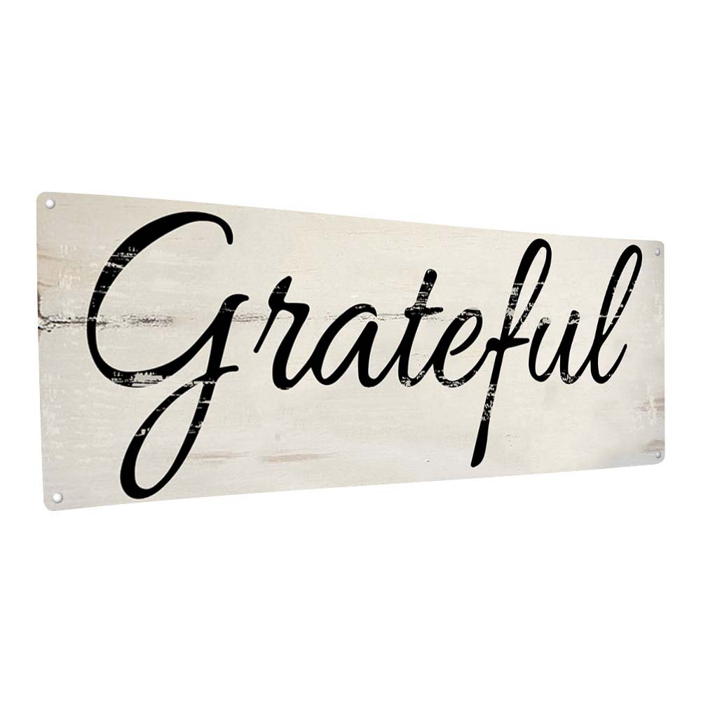 Trinx " Grateful Metal Sign " on Metal | Wayfair