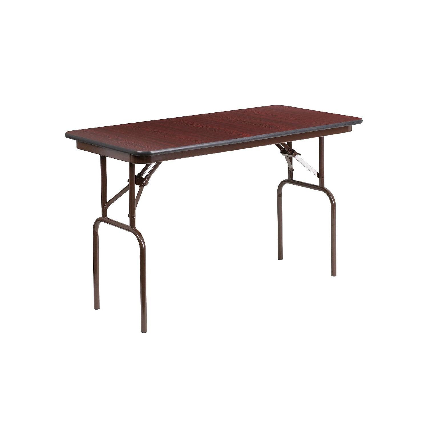 JETEHO 4-Foot Contemporary Mahogany Folding Banquet Table For Small ...