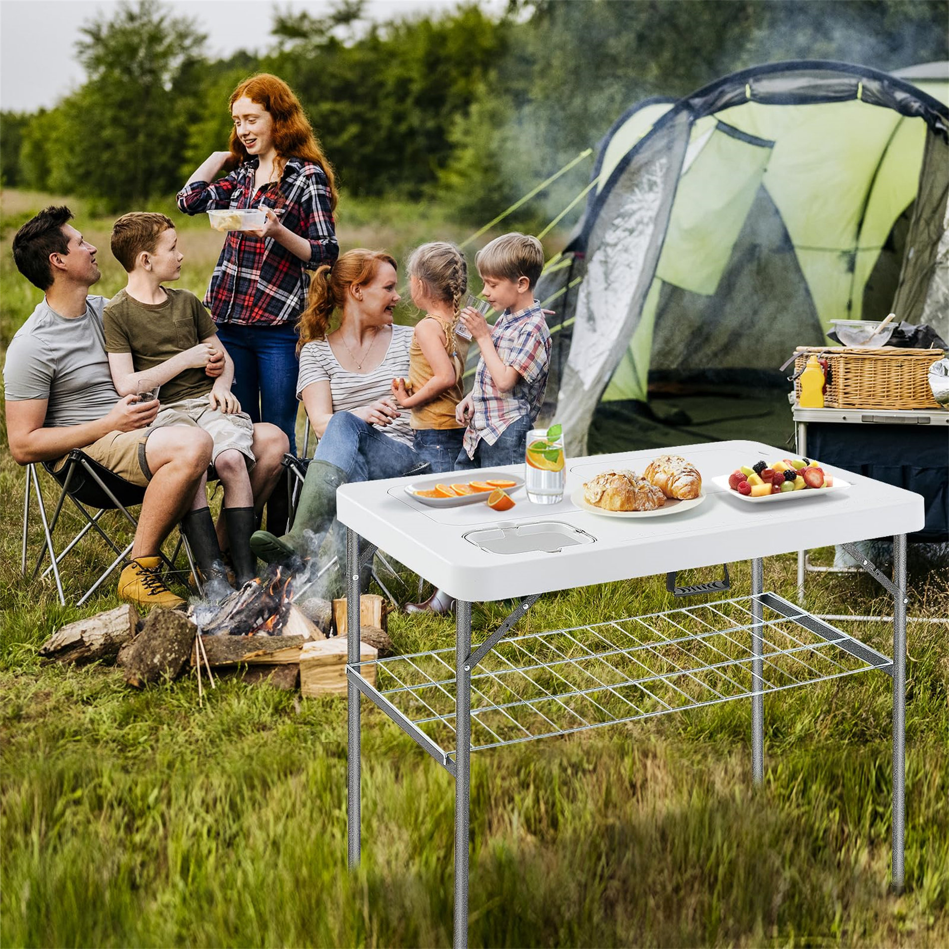 Arlmont & Co. Steliyana Rectangular 26'' L x 40'' W Outdoor Camping ...