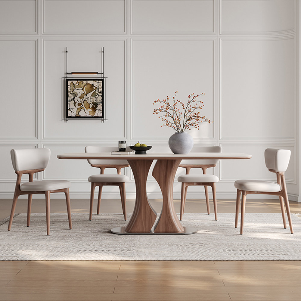 Elamer French simple retro rectangular dining table set | Wayfair