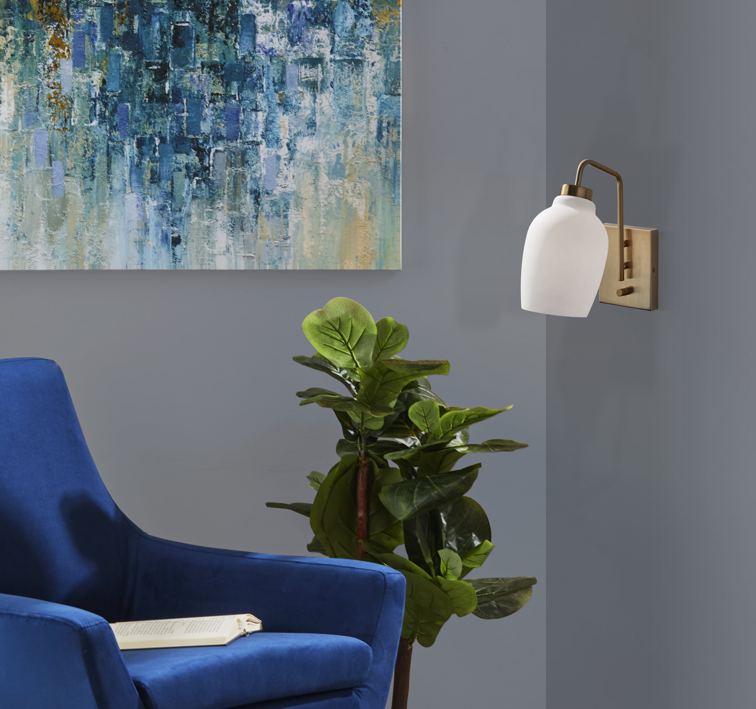 Joss & Main Jaime 1 - Light Dimmable Brass Armed Sconce & Reviews ...