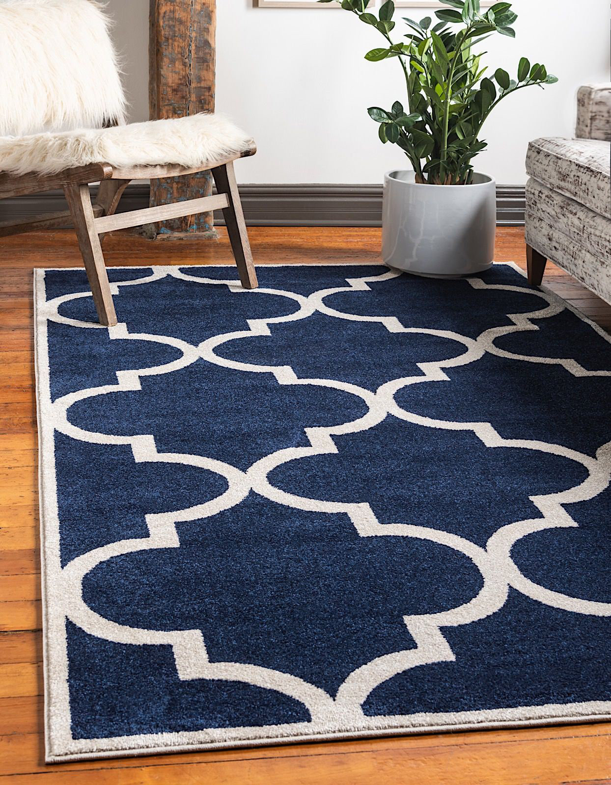 Winston Porter Cohleen Geometric Blue Area Rug | Wayfair