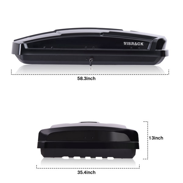 Hokku Designs Rooftop Cargo Carrier Hard Shell, Both Side Openning ...