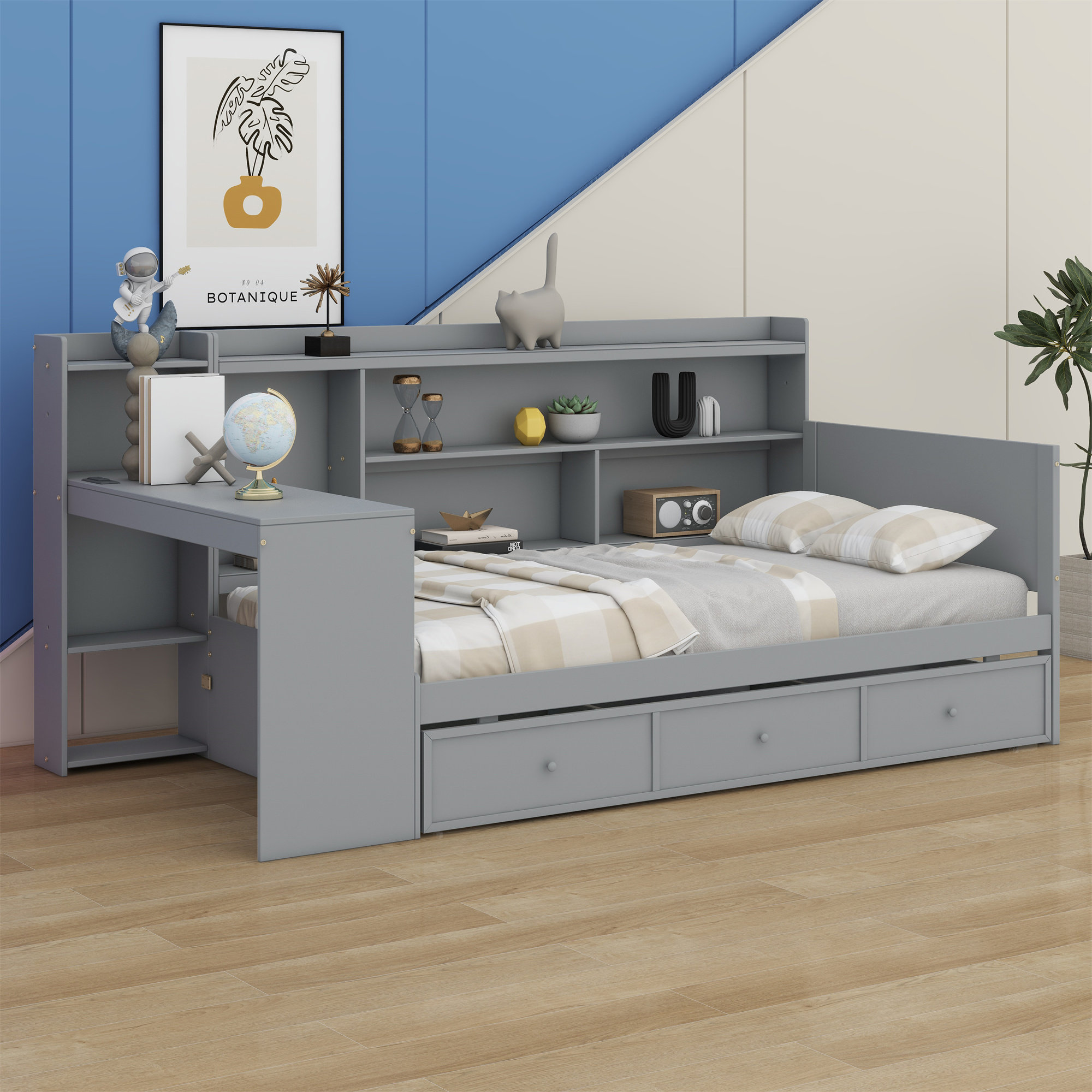 Lark Manor Daybed With 3 Drawers, USB Ports And Desk - Wayfair Canada