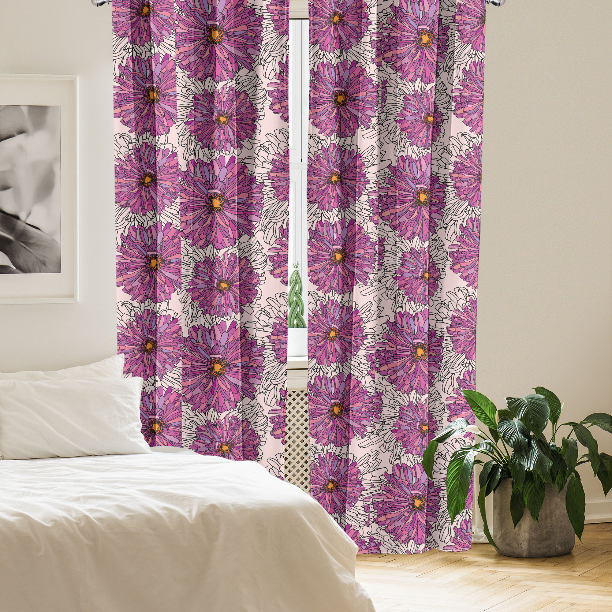East Urban Home Eveliz Microfiber Semi-Sheer Curtain Pair | Wayfair