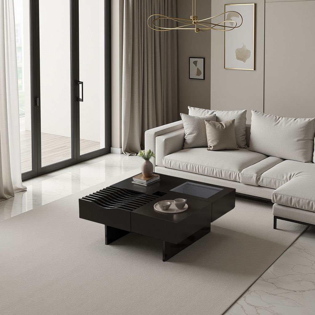 Millwood Pines 33" Mid-Century Modern Coffee Table - Square Wood Table ...